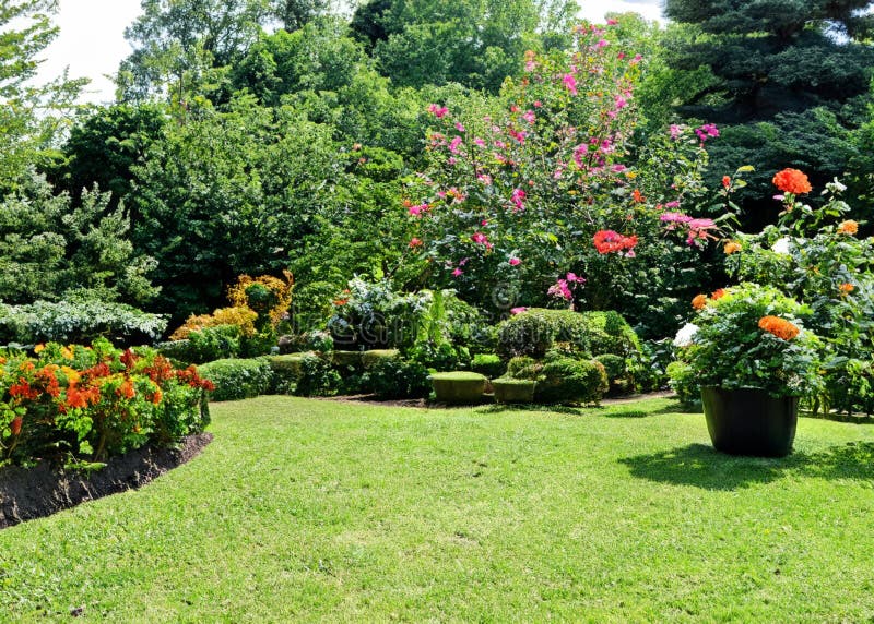 Beautiful garden ai stock illustration. Illustration of park - 287667064