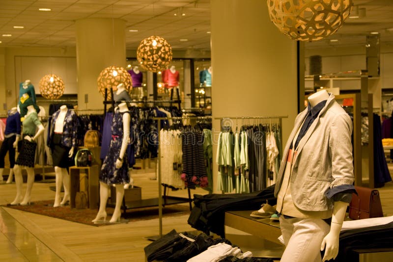 Woman Clothing Fashion Store Stock Image - Image of decorations ...