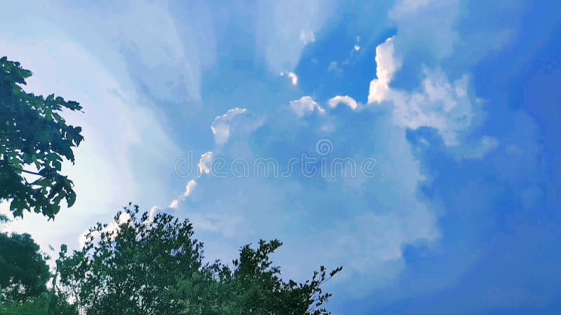 Nice Clouds in the Clear Sky in the Afternoon Stock Video - Video of ...