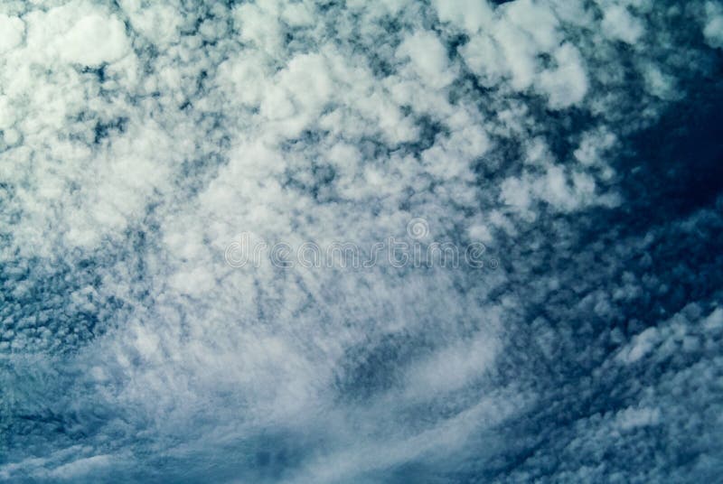 Nice Clouds in Deep Blue Sky Stock Photo - Image of outdoor, abstract ...