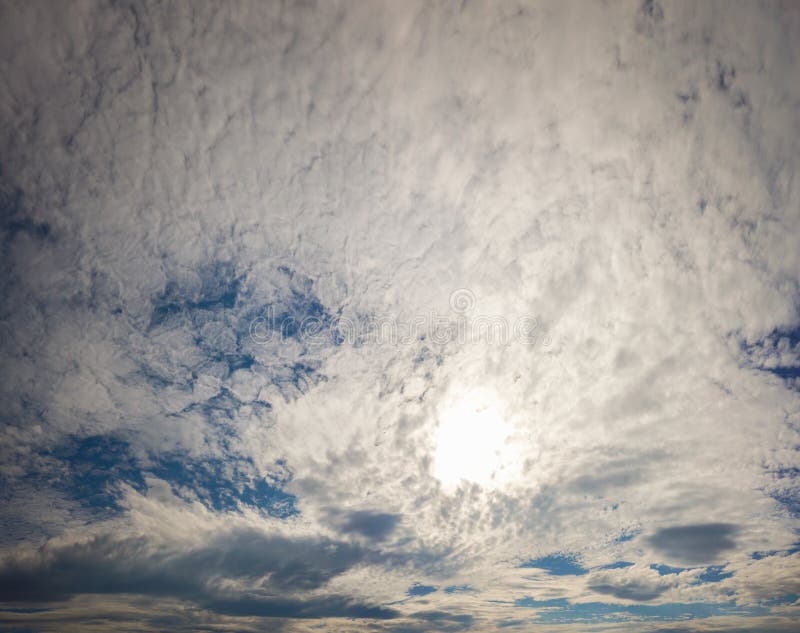 Nice Clouds Sky with Sun Behind Stock Image - Image of daylight, blue ...