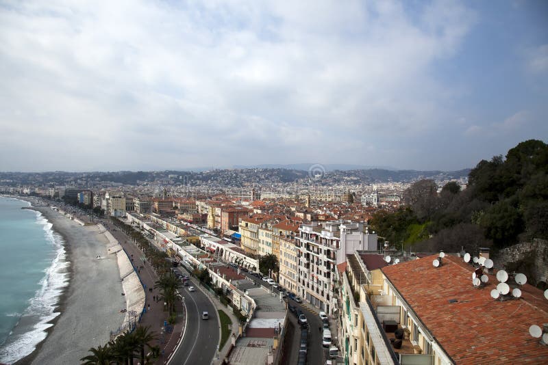 Nice Coastline stock image. Image of places, france, city - 18838223