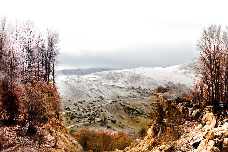 Nice and Cold Autumn Landscape Stock Image - Image of countryside ...