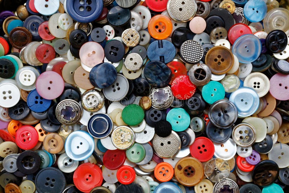 Nice Collection with Buttons, Old and Pretty Texture. Stock Image ...