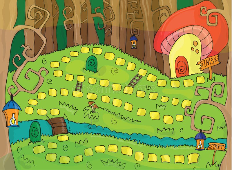 Nice and Color Board Game for Kids Stock Vector - Illustration of game ...