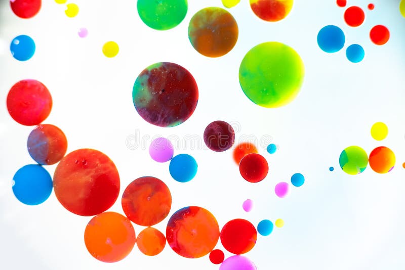 Nice Color Bubbles on White Background Abstract Stock Image - Image of ...