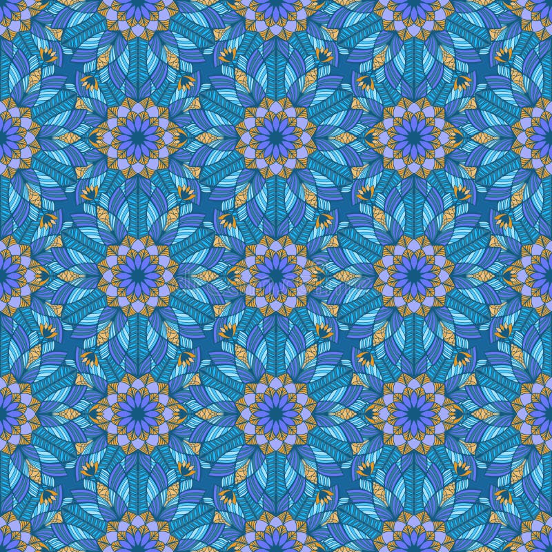 Nice Colorful Mandala. Vector Seamless Pattern. Stock Vector ...