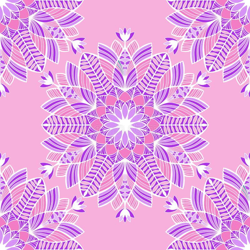 Nice Colorful Mandala. Vector Seamless Pattern. Stock Vector ...