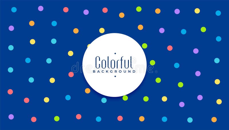 Nice Colorful Polka Dotted Pattern Background Vector Illustration Stock ...