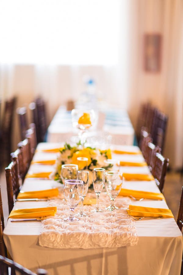 Colorful and Elegant Table Setup for an Event Stock Image - Image of ...