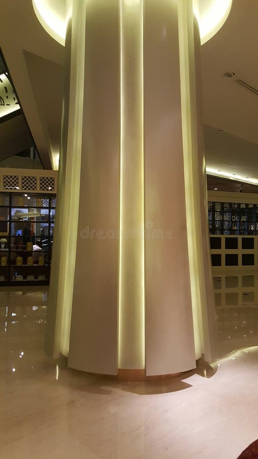Nice Column in Five Star Hotel Jakarta Stock Image - Image of pillar ...