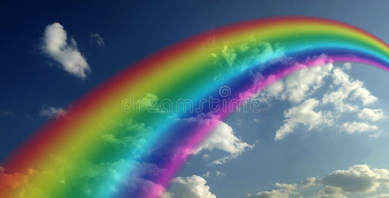 Wonderful Rainbow - Conception Stock Image - Image of cloudscape ...
