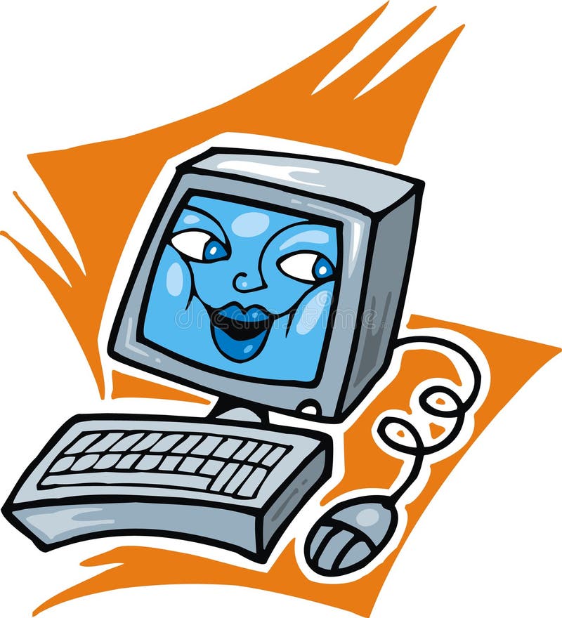 Computer Mascot - Two Thumbs Up Stock Illustration - Illustration of ...