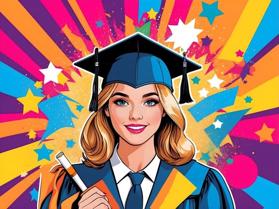 Elegant and Aesthetic Graduation Background Stock Illustration ...