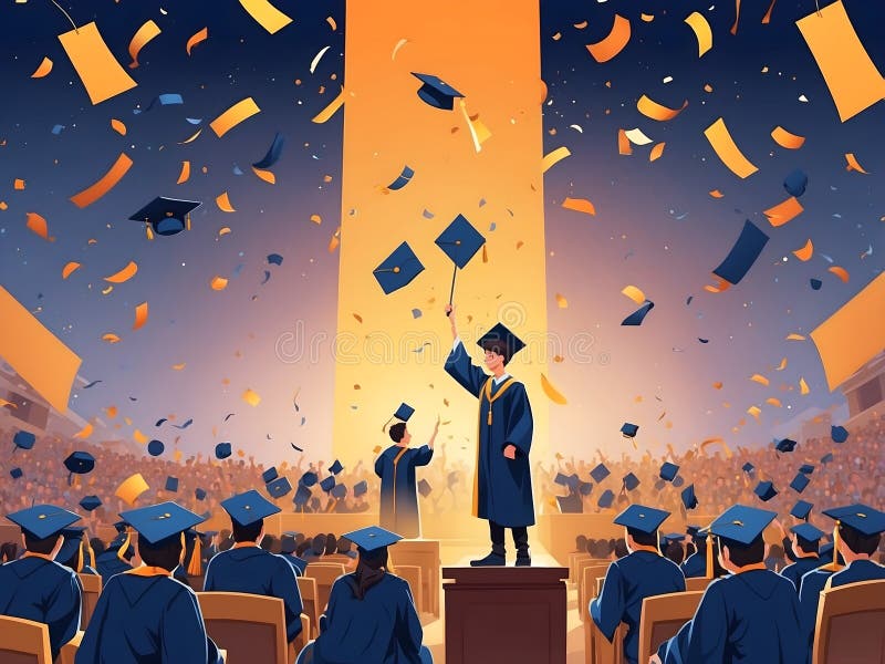 Elegant and Aesthetic Graduation Background Stock Illustration ...