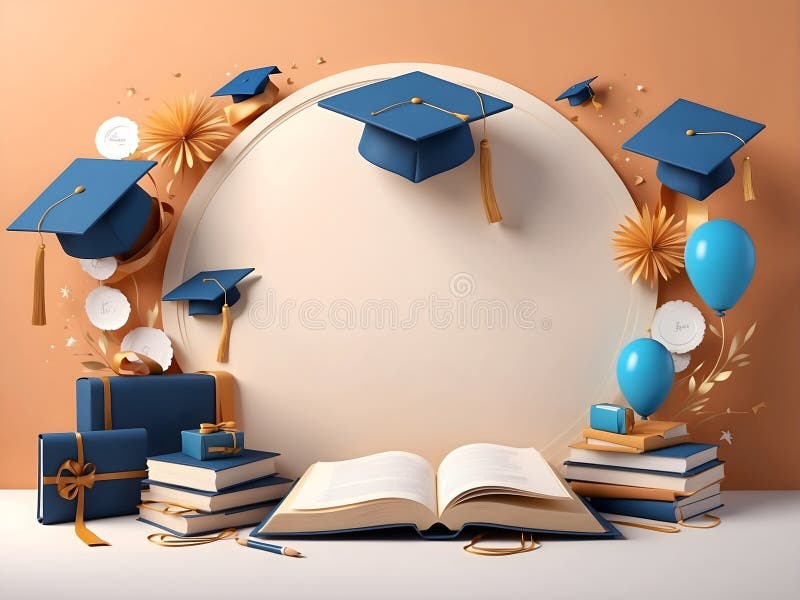 Elegant and Aesthetic Graduation Background Stock Illustration ...