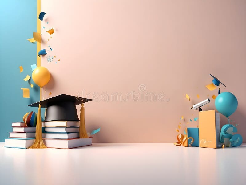 Elegant and Aesthetic Graduation Background Stock Illustration ...