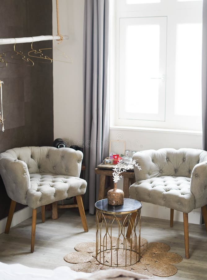 Nice Corner in a Room of a European Hotel Stock Image - Image of soft ...