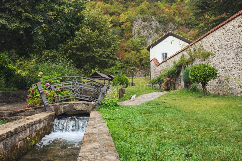 Nice Courtyard of Medieval Building in Montenegro Stock Photo - Image ...
