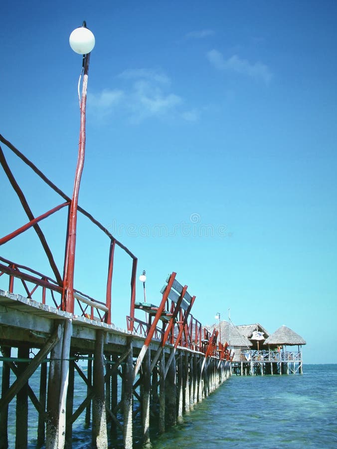 Nice Dock on a Cuban Resort on a Sunny Day Stock Photo - Image of water ...