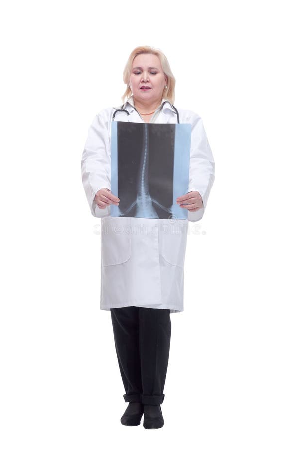 Nice Doctor Watching a Patient X-ray Stock Photo - Image of person ...