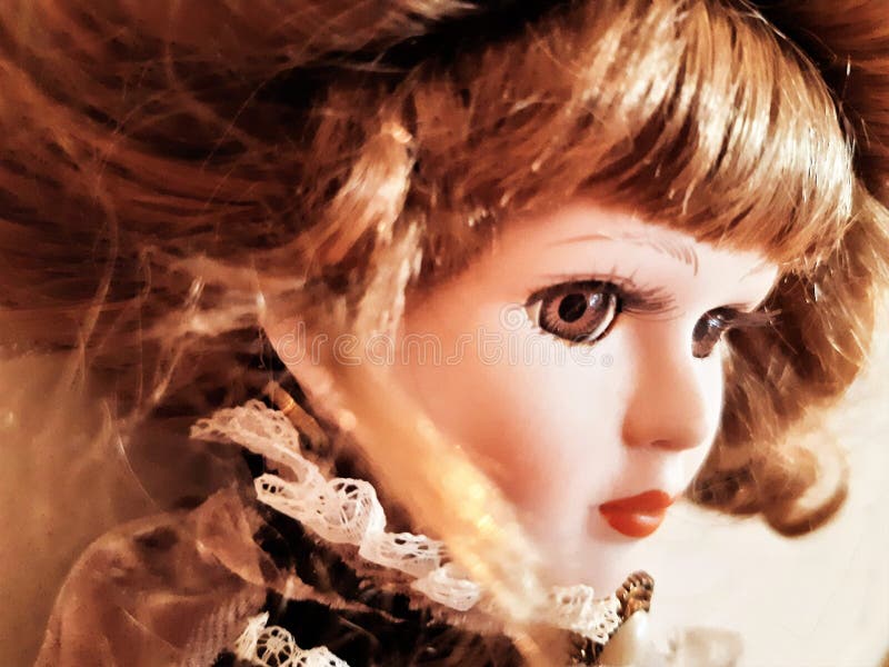 Porcelain Doll Face Closeup Stock Image Image Of Lashes Closeup