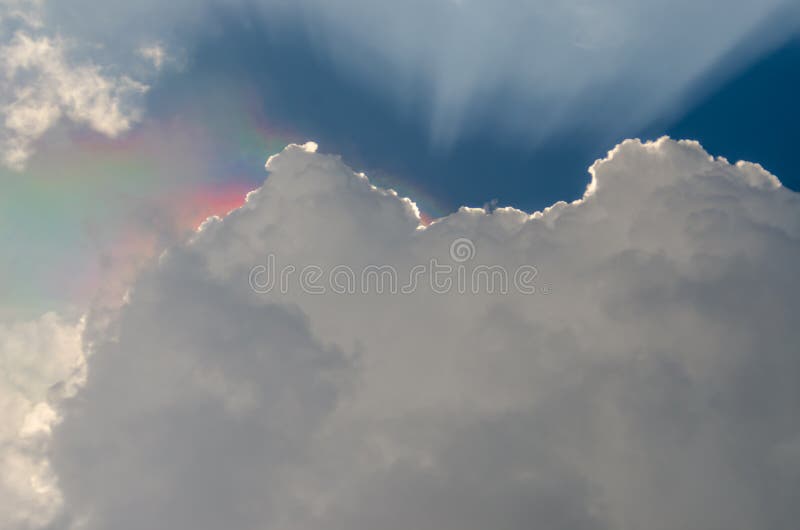Iridescence in clouds stock photo. Image of bright, colors - 188921998