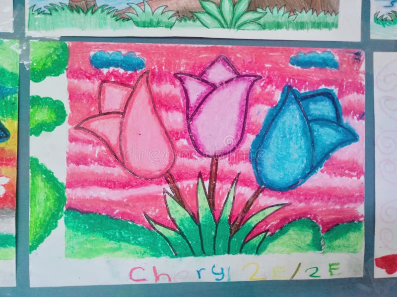 Nice Draw from Second Class of Elementry Student Stock Photo - Image of ...