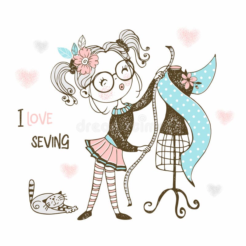 Dressmaker Stock Illustrations – 11,073 Dressmaker Stock Illustrations ...