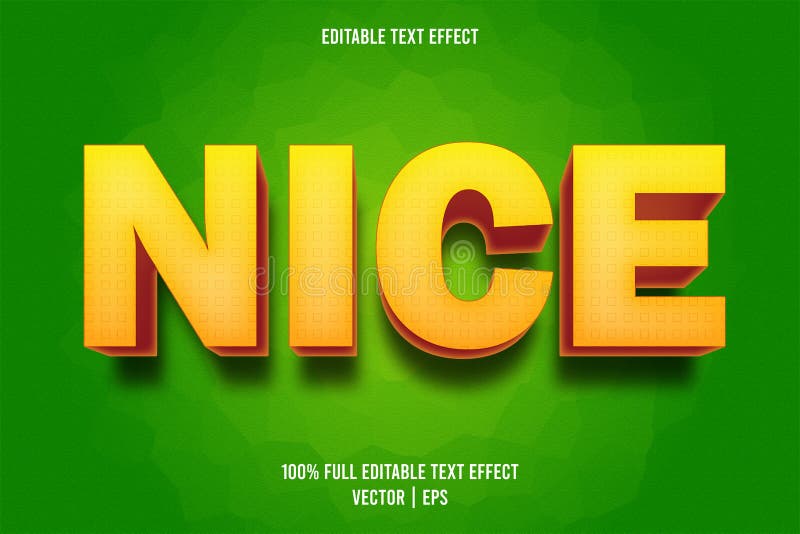 Nice Editable Text Effect Cartoon Style Stock Vector - Illustration of ...