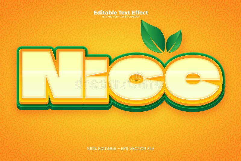 Nice Editable Text Effect in Modern Trend Style Stock Vector ...
