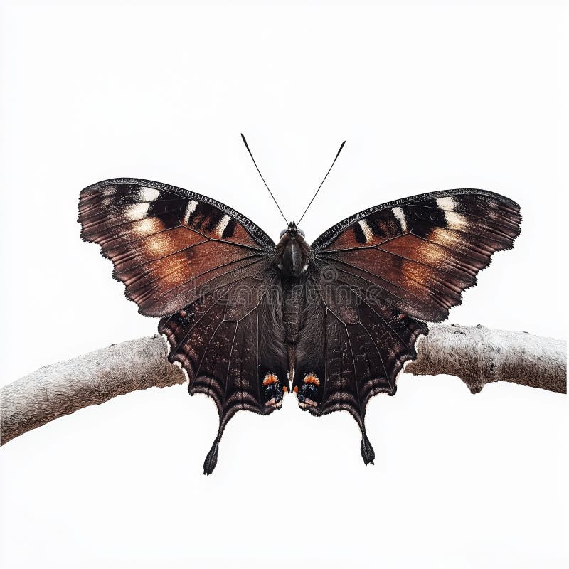 Nice Elegant Butterfly with Isolate White Background Stock Image ...