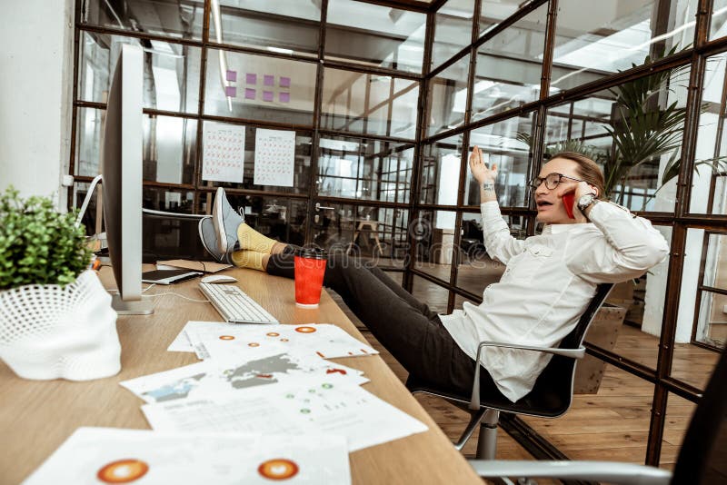 Nice Emotional Man Gesticulating with His Hands Stock Image - Image of ...
