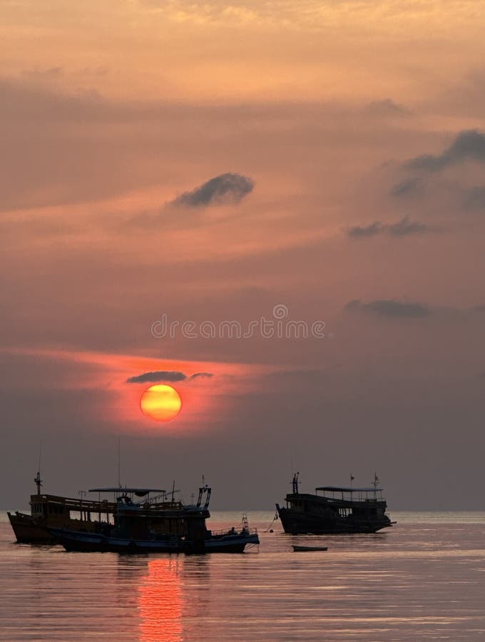 Nice evening stock photo. Image of peaceful, boats, romantic - 393650290