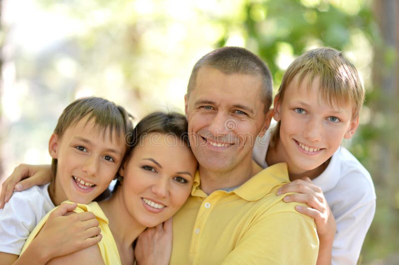 Nice family at nature stock photo. Image of pleasure - 38192980