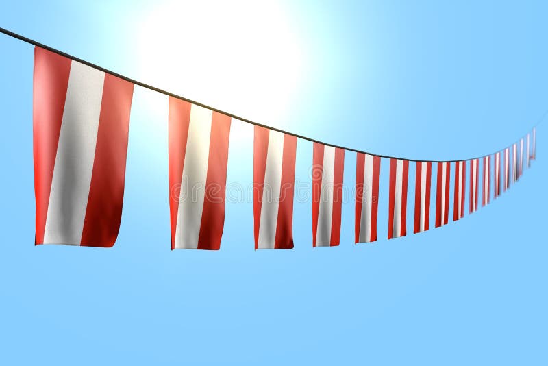 Nice Feast Flag 3d Illustration - Many Austria Flags or Banners Hangs ...