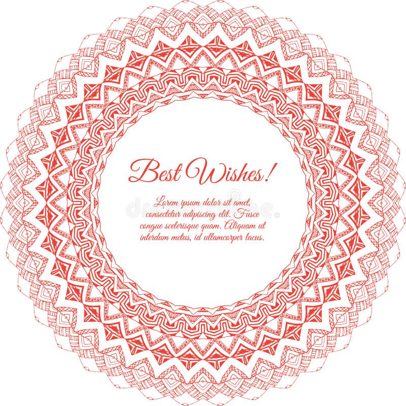 Nice Floral Round Background. Stock Illustration - Illustration of ...