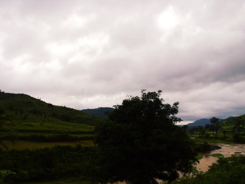 Nice Forest Landscape and Hills Greenery Stock Image - Image of ...