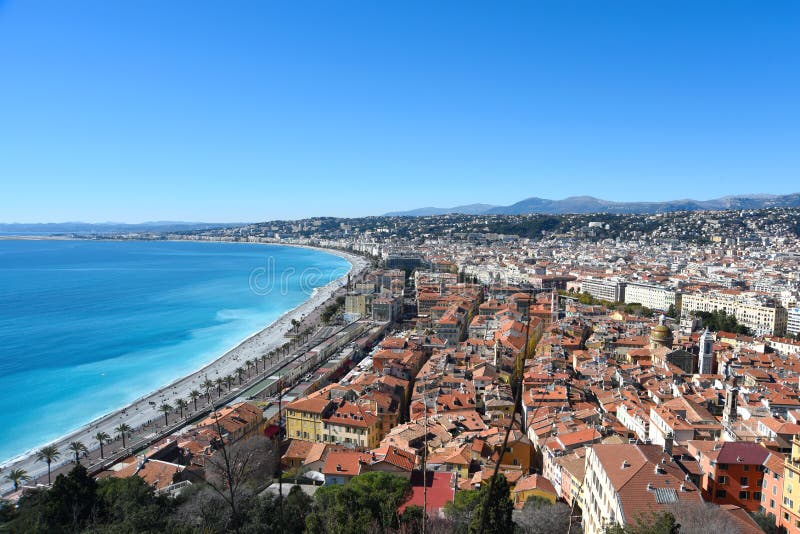 Nice, France. City View Down the Hill Stock Image - Image of ...