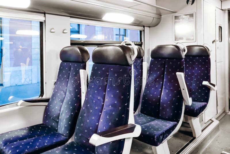 Inside the SNCF Train, Type TER, without Passengers Editorial Image ...