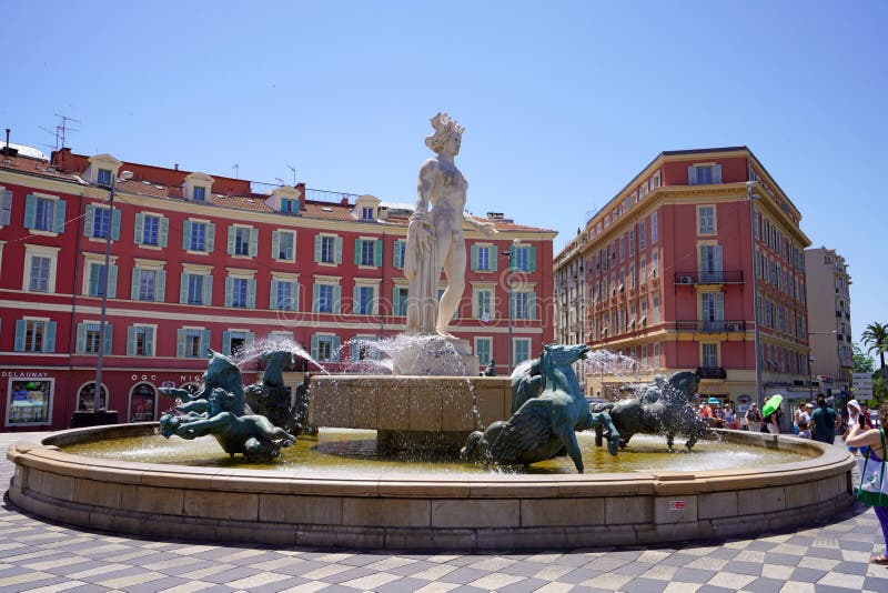 NICE, FRANCE - JUNE 16, 2022: Place Massena Square in Nice, France ...