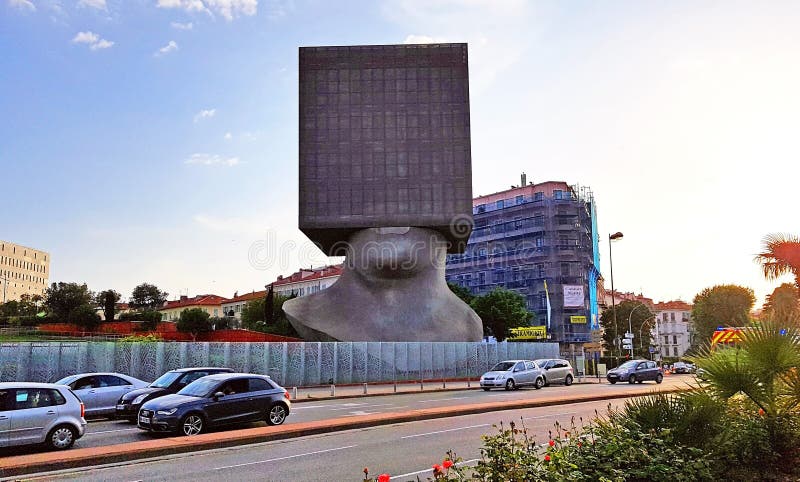 NICE, FRANCE - MAY 2018: Public Library Building in Nice, France. the ...