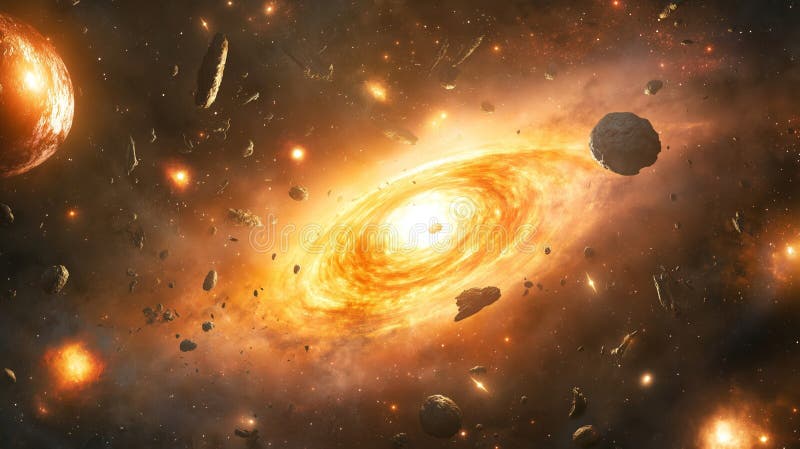 Nice Galaxy Planet Theme for Wallpaper Stock Photo - Image of outer ...