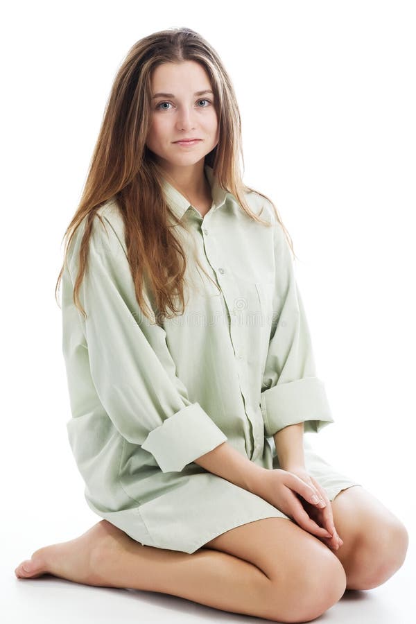 Nice girl stock image. Image of hair, girl, shirt, face - 10569429