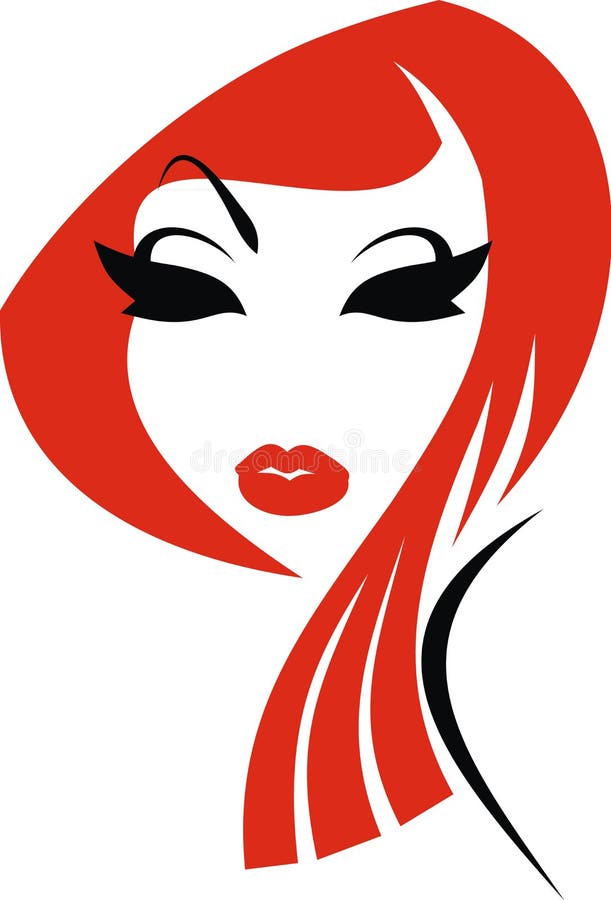 Nice girl stock vector. Illustration of icon, head, salon - 54973504