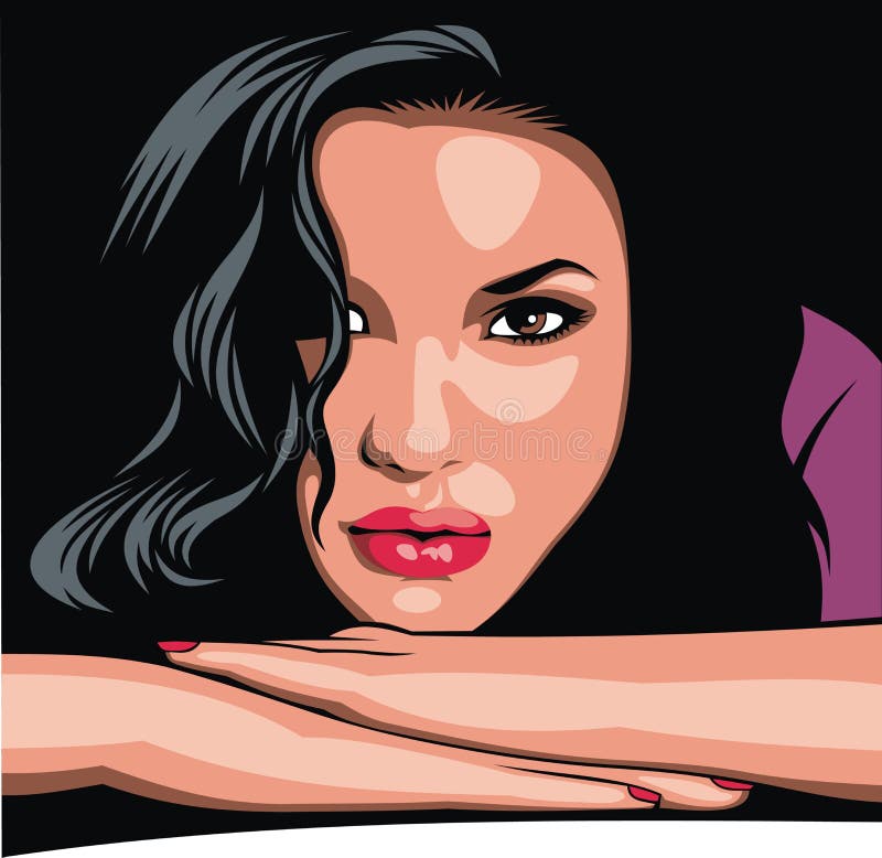 Nice girl stock vector. Illustration of nice, salon, human - 54981492