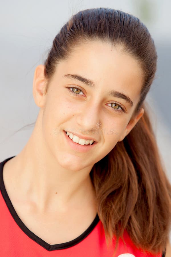 Nice Girl Twelve Year Old Smiling Stock Photo - Image of girl, model ...
