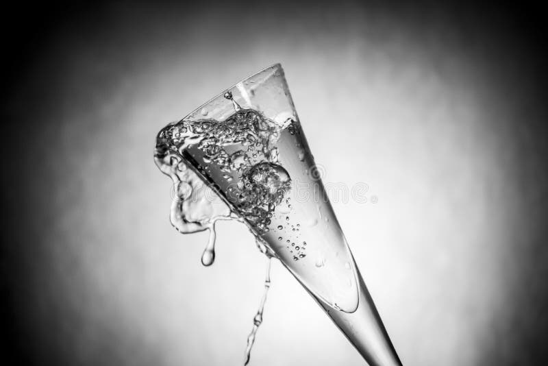 Nice Glass with Water Splashes Stock Image - Image of glass, curacao ...