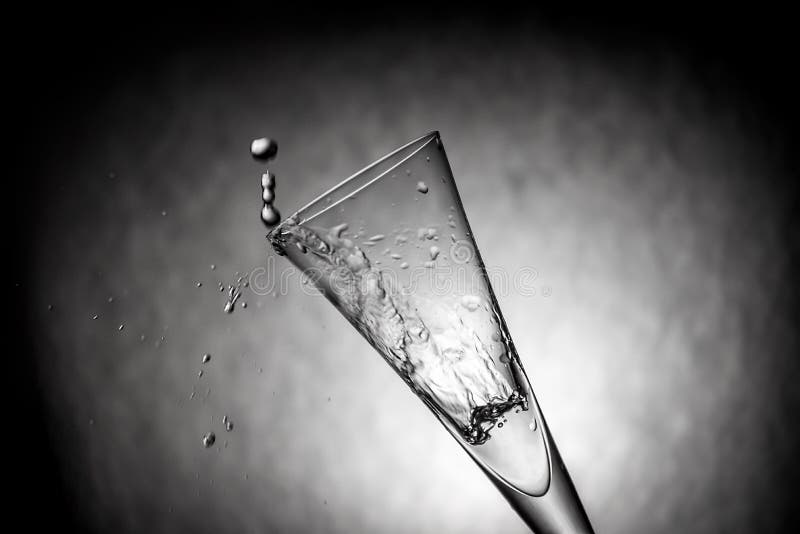 Nice Glass with Water Splashes Stock Image - Image of classic, blue ...
