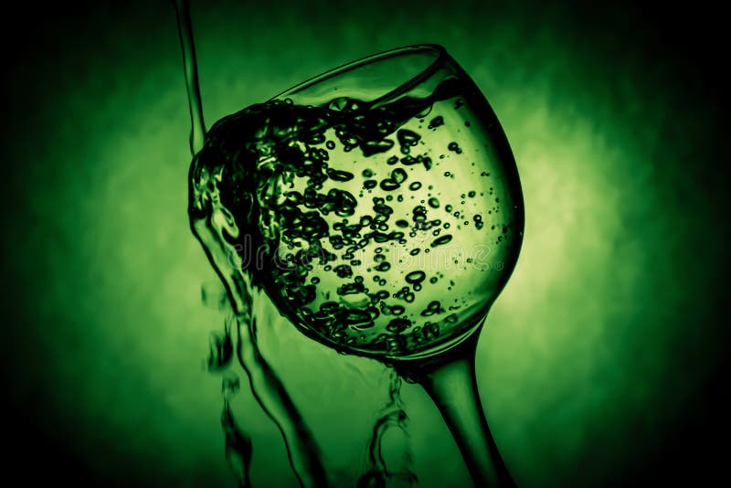 Nice Glass with Water Splashes Stock Image - Image of cocktail, curacao ...